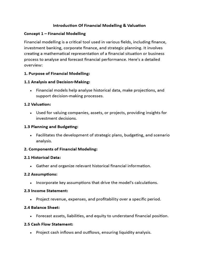 3267007-Introduction To Financial Modelling and Valuation | PDF