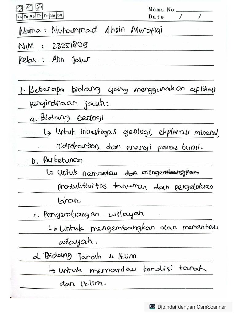 Muhammad Ahsin Murofiqi - 23251809 - Tugas Pengindraan Jarak Jauh | PDF