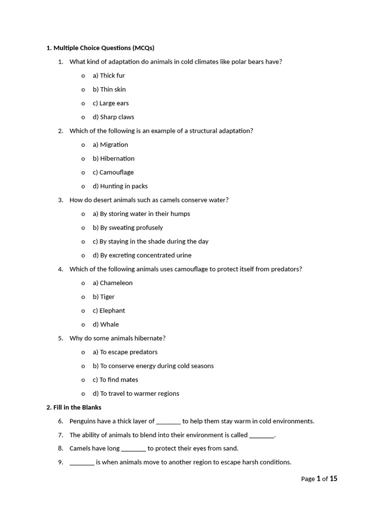 cLASS 4 sCIENCE qUESTIONS | PDF