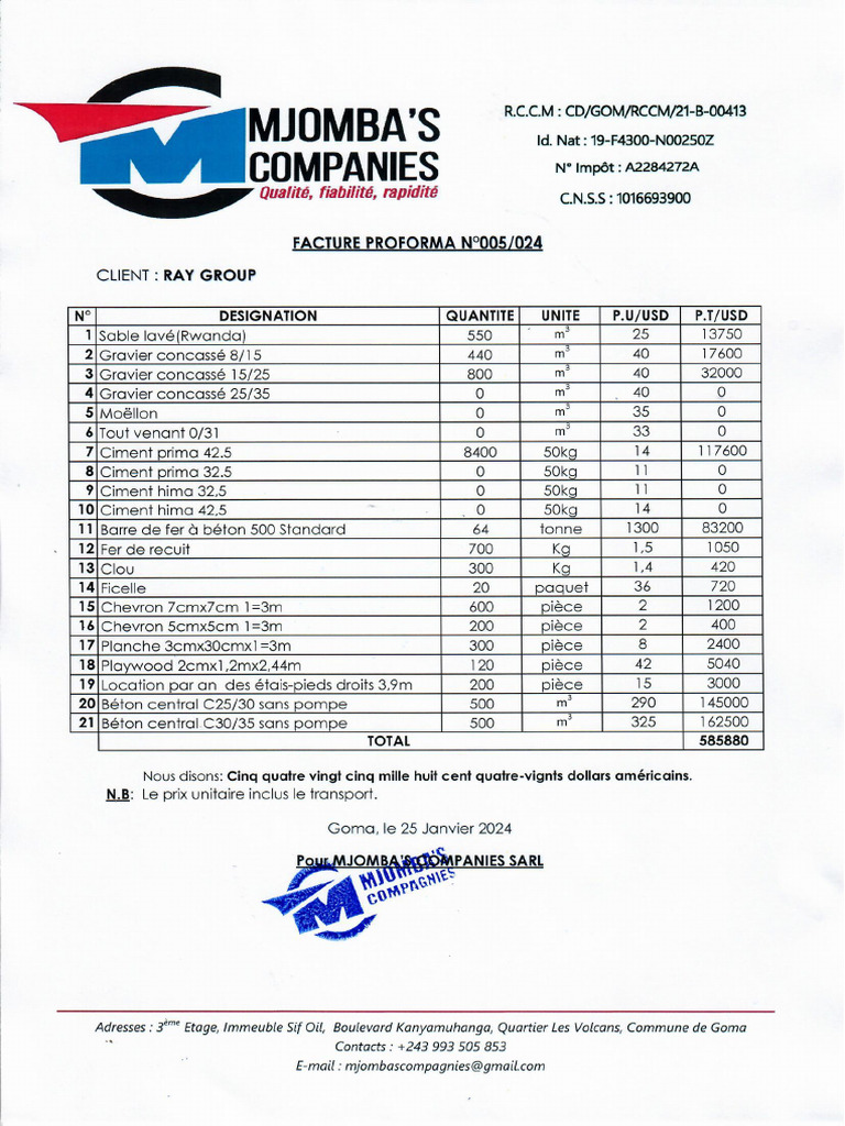 Proforma R.G | PDF
