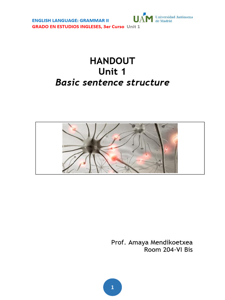 Grammar 2 Handout 1 | PDF
