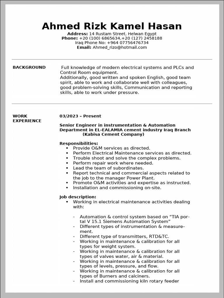 Ahmed Rizk CV | PDF