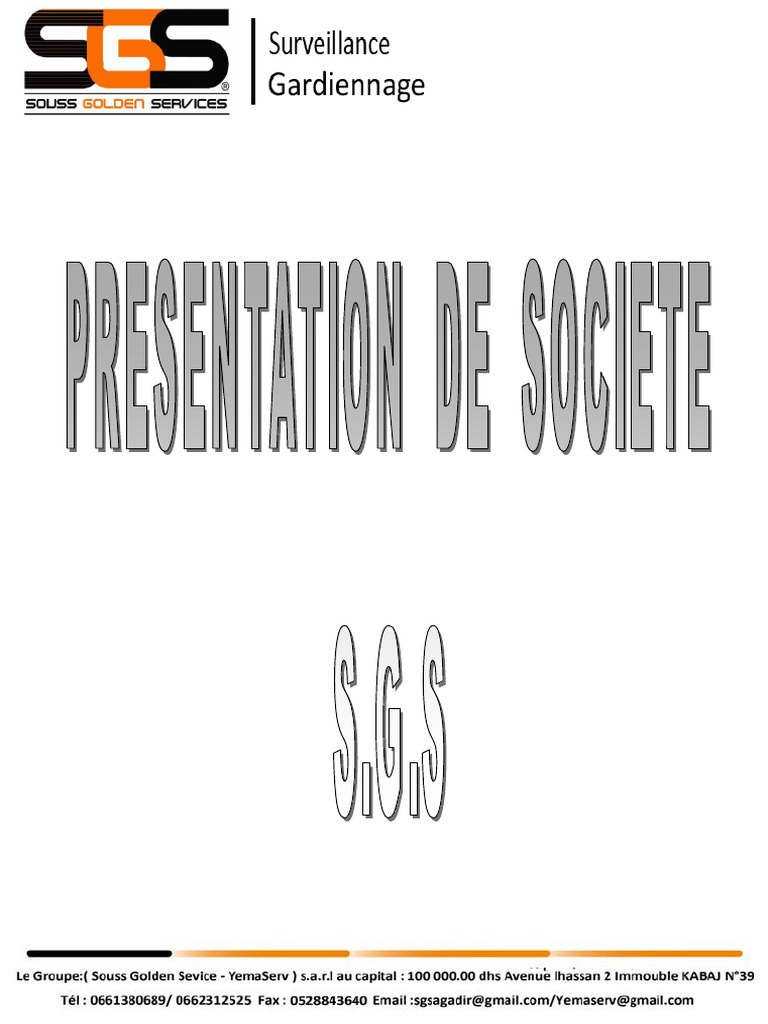 Fiche de Presentation Sgs | PDF