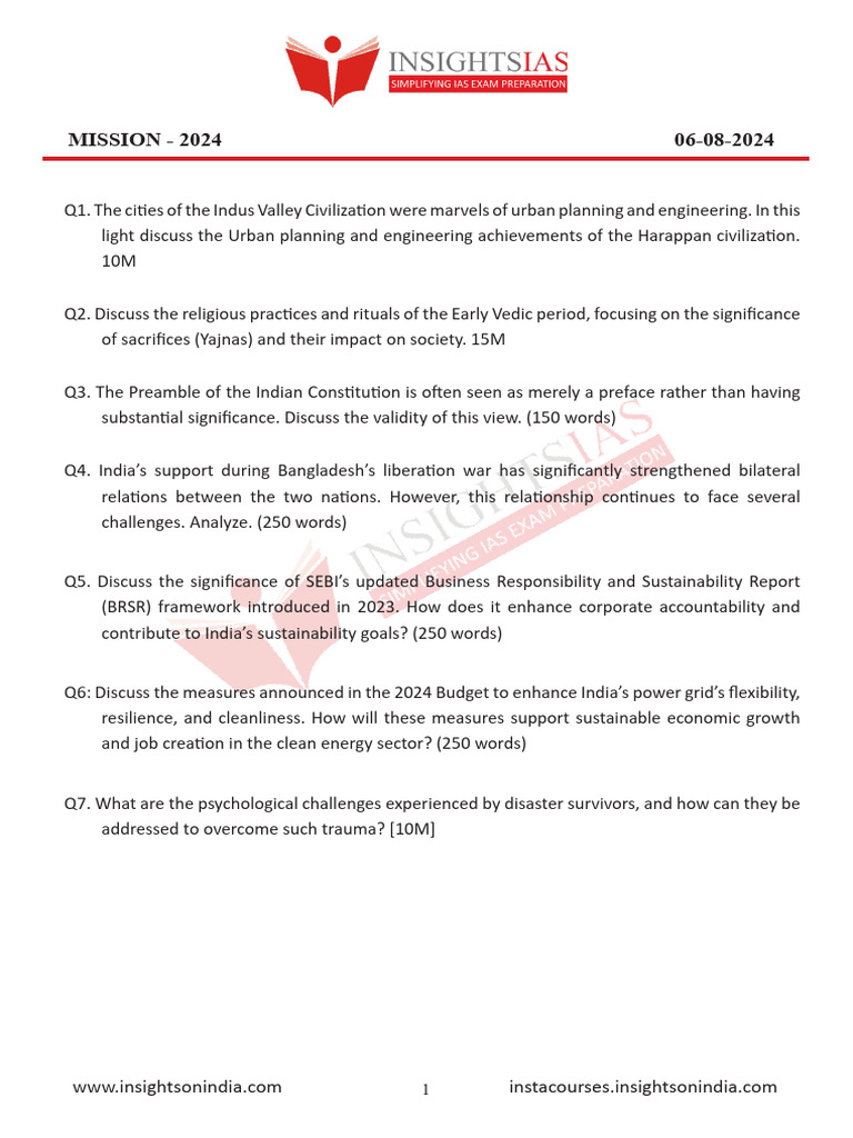 Insta-Secure-2025-Secure 06 August 2024-QP | PDF