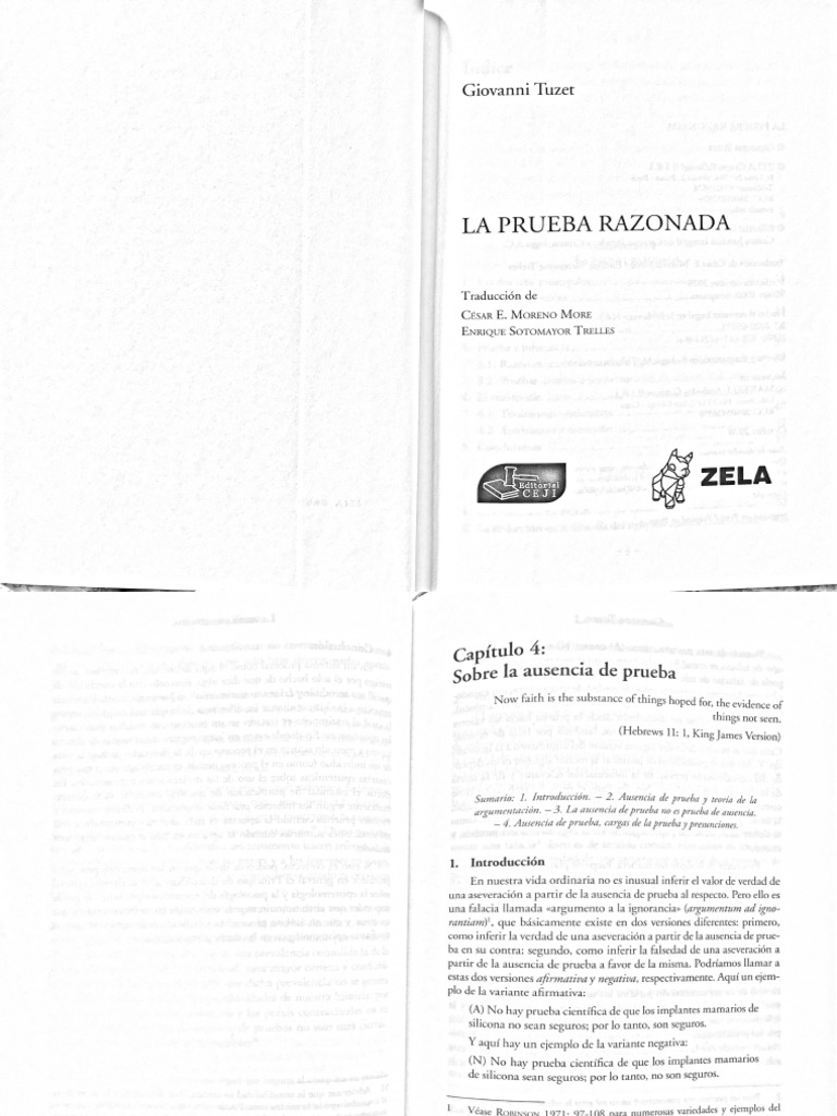 TUZET, Giovanni-Sobre La Ausencia de Prueba | PDF
