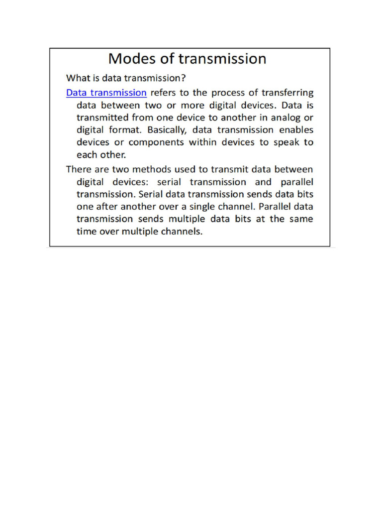 Mode of Transmission-Unit-1 | PDF