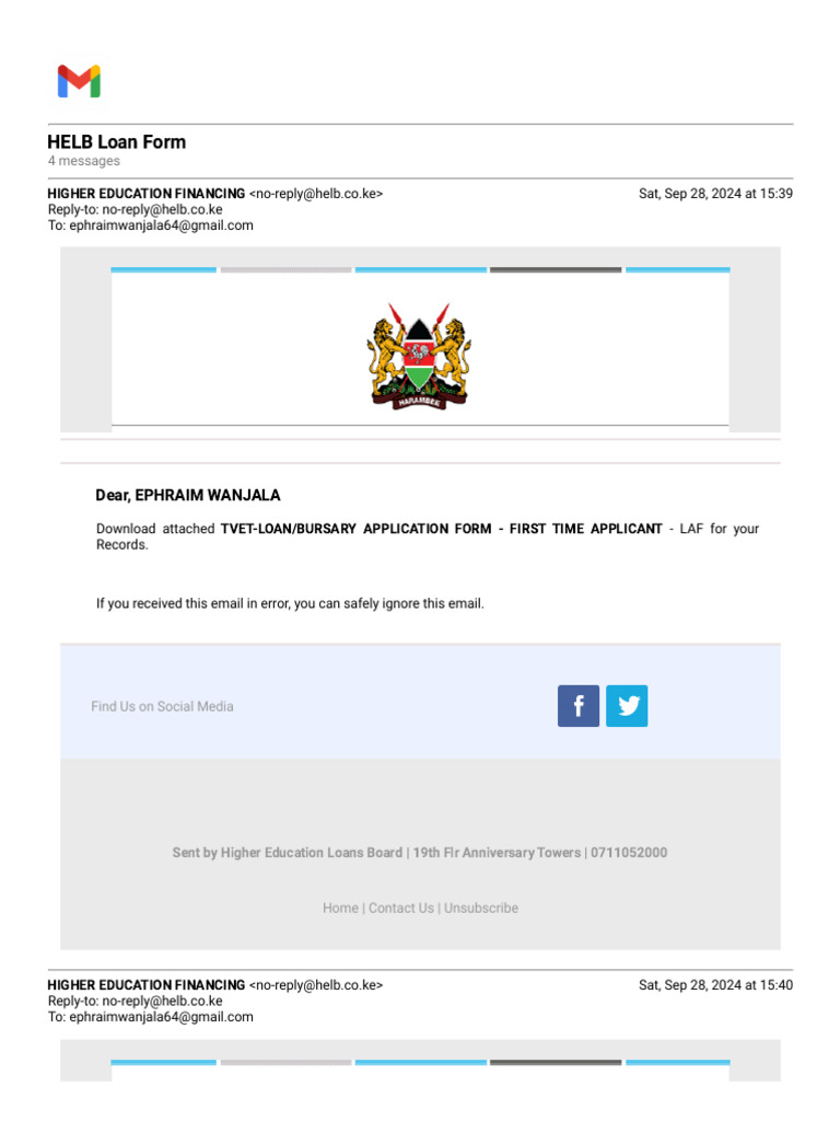 Gmail - HELB Loan Form | PDF
