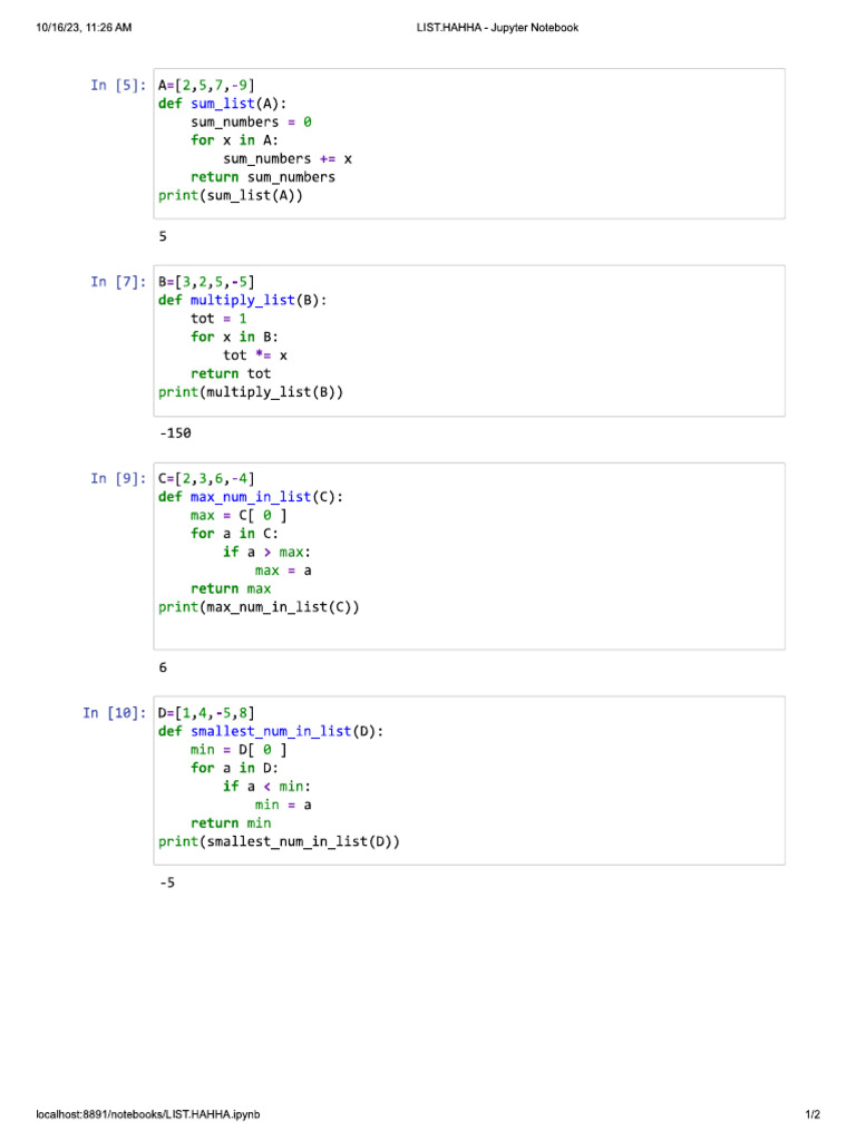 LIST. - Jupyter Notebook | PDF