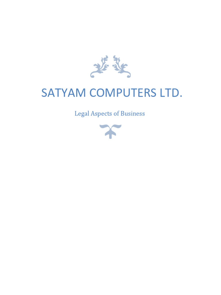 Satyam Fraud PDF | PDF