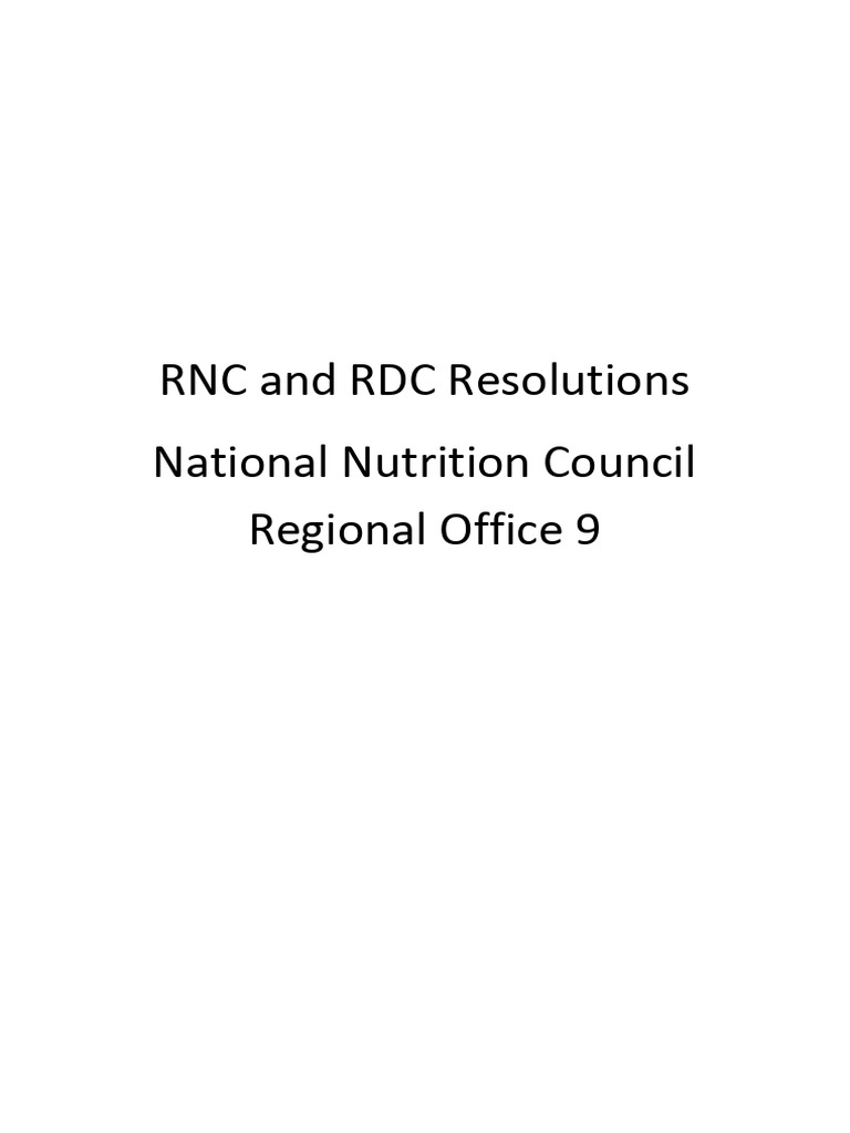 RNC and RDC Resolutions | PDF