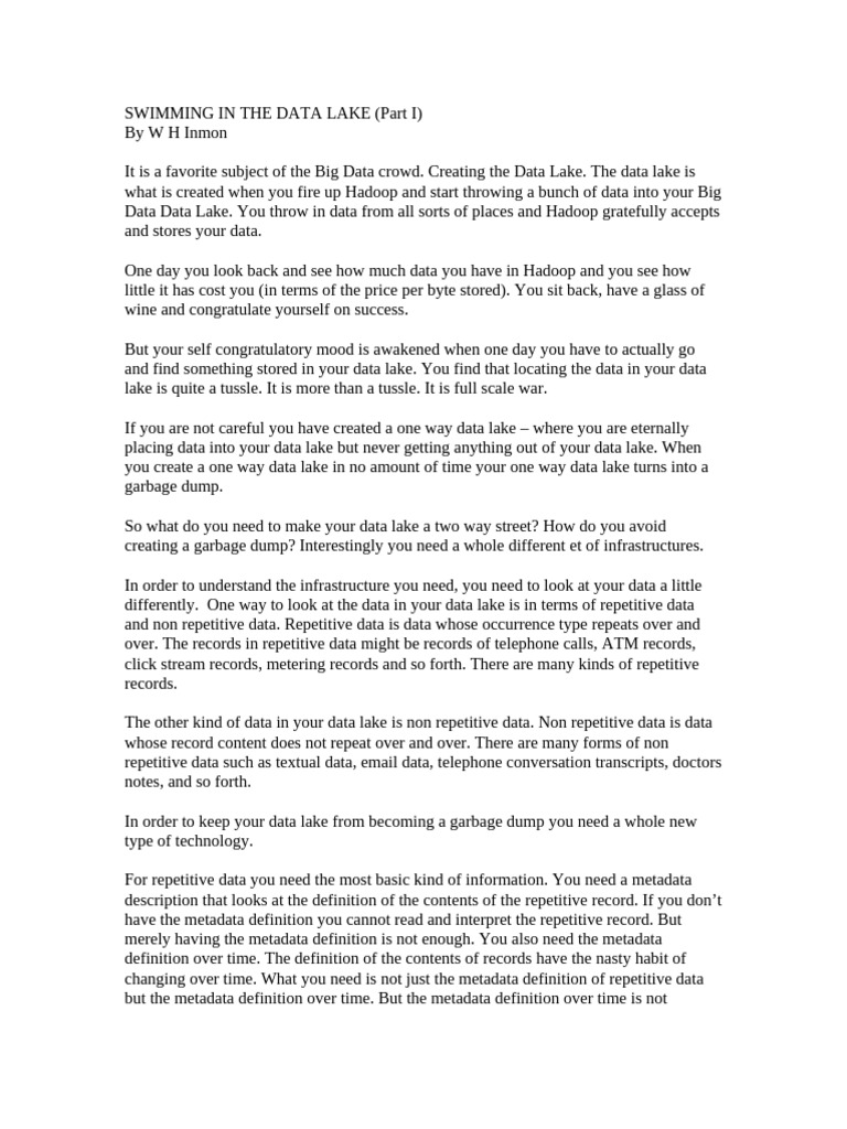 Data Lake Challenges & Solutions | PDF | Metadata | Data