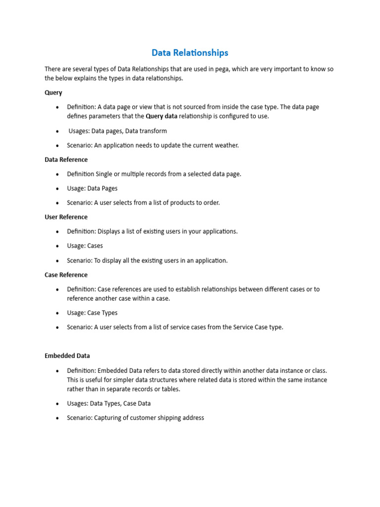Pega Data Relationships | PDF