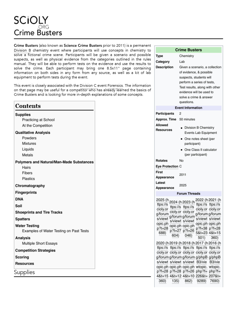 Crime Busters - Wiki | PDF