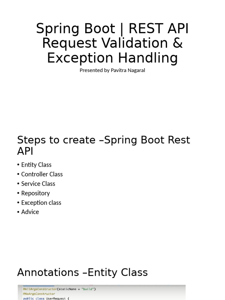 Spring Boot Exception Handling Presentation | PDF