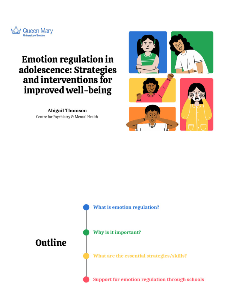 Emotion Regulation in Adolescence Strategies and Interventions For ...