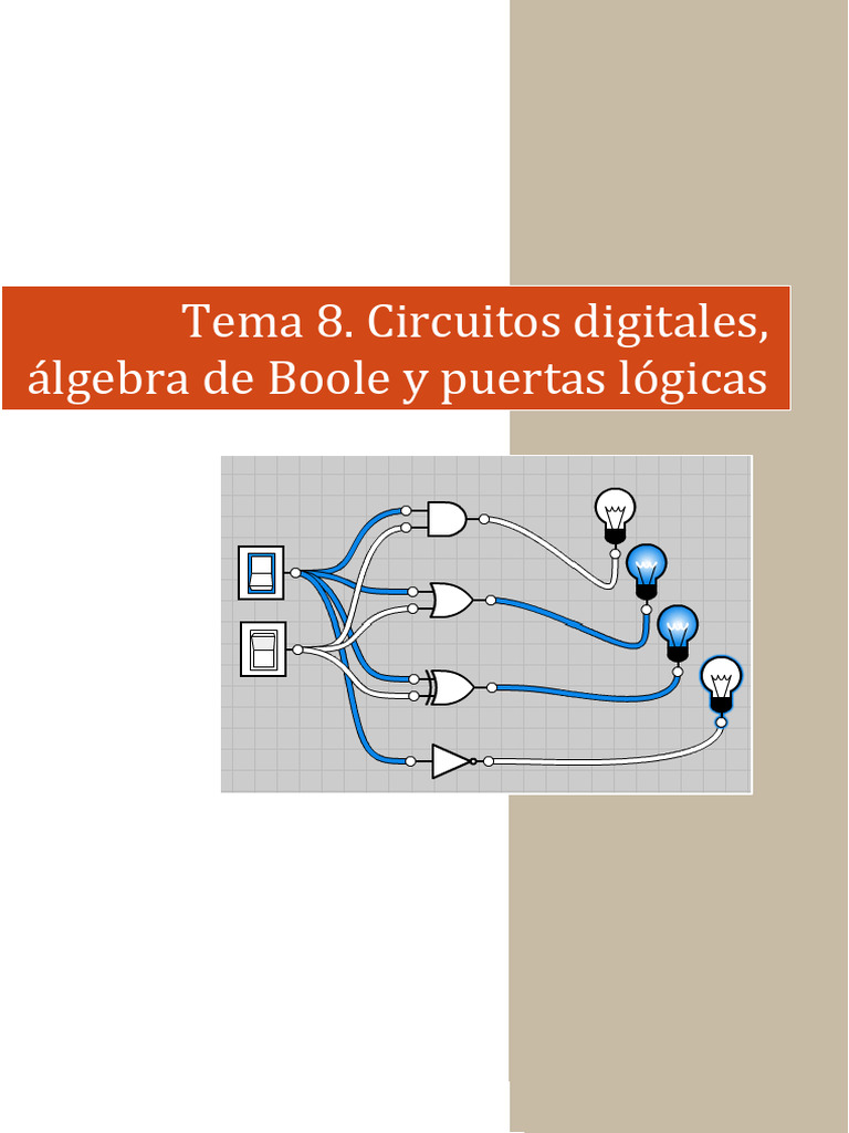 Tema 8. Circuitos Digitales, Álgebra de Boole y Puertas Lógicas | PDF