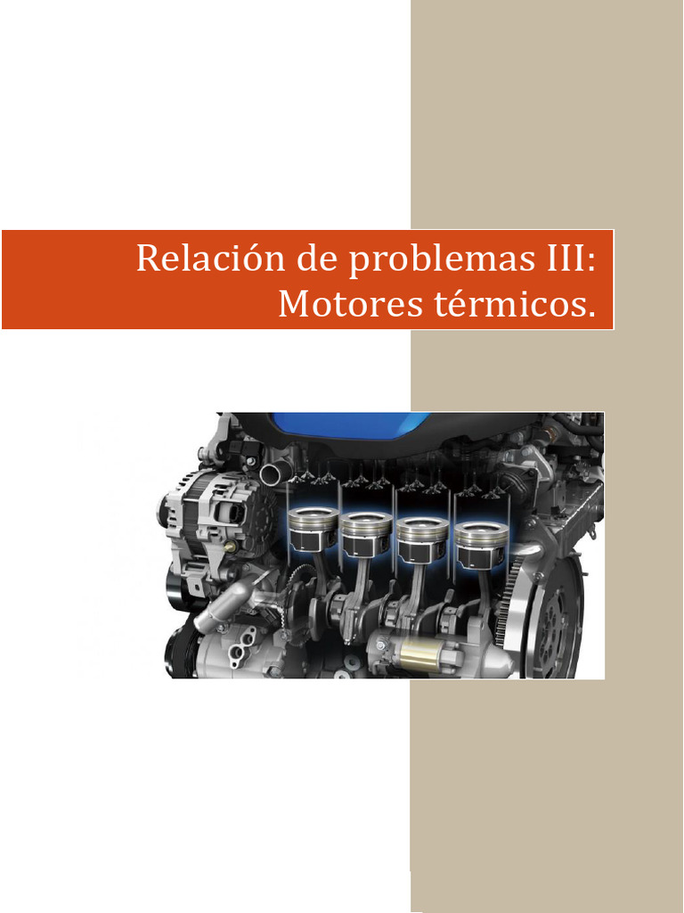 Relación de Problemas. Motores Térmicos. | PDF