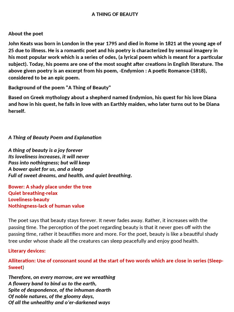 A Thing of Beauty | PDF