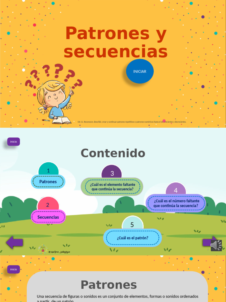 16 1° Basico Patrones y Secuencias | PDF