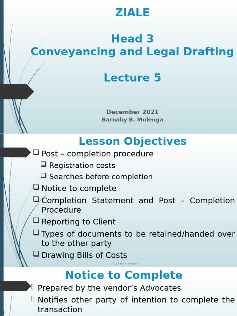 Conveyancing 5 | PDF