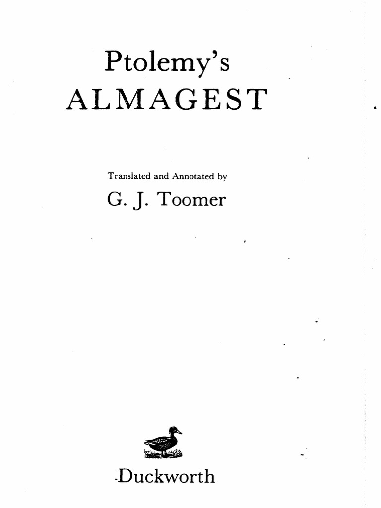 Ptolemy Almagest TR Toomer On Armillary Sphere | PDF