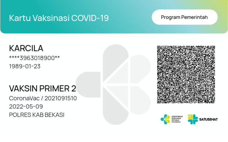 Sertifikat-Vaksin-Dosis 2-Karcila-600 | PDF