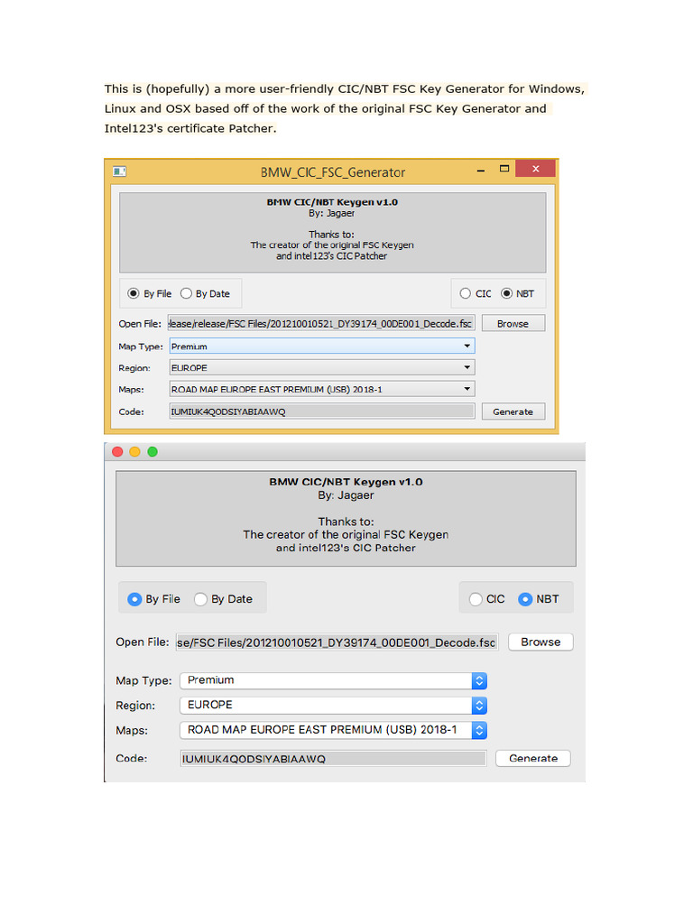 Main Instruction of Using FSC Key GEN | PDF