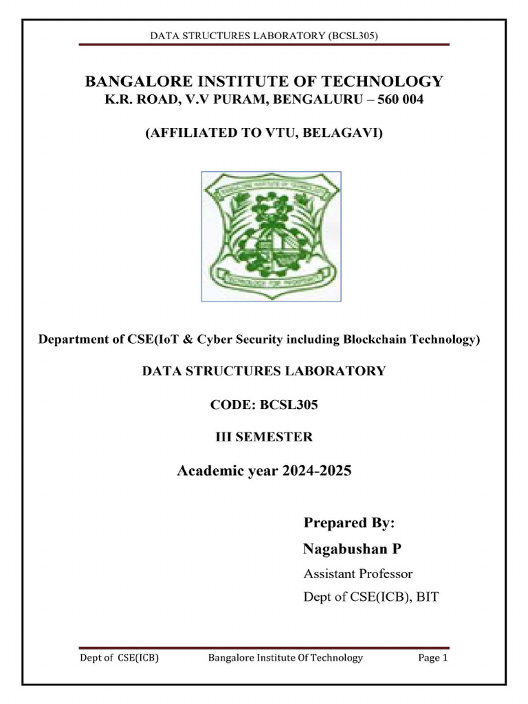 freecompress-DSA Lab Manual-2023-2024. | PDF