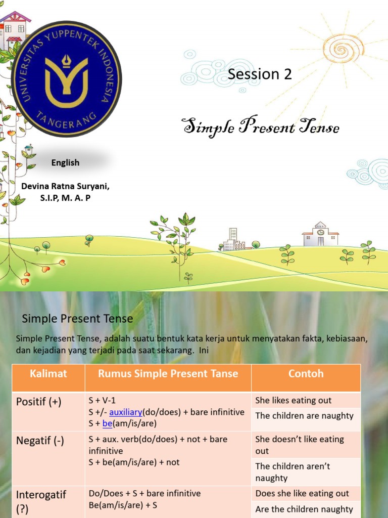 Simple Present Tense: Session 2 | PDF