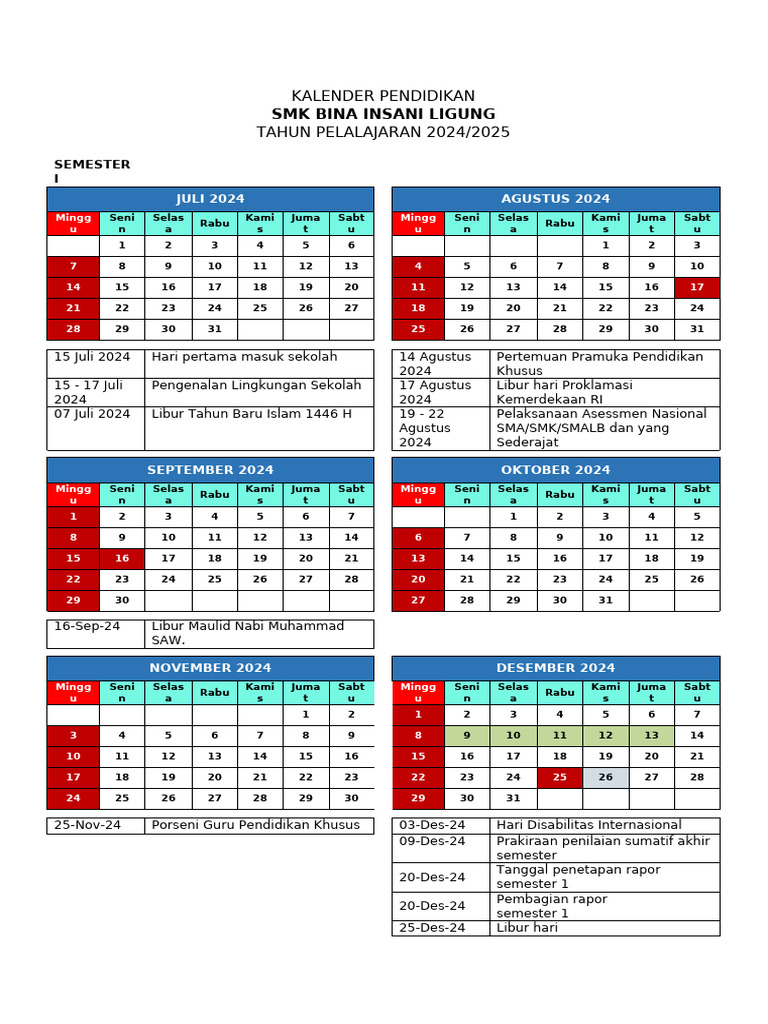 Kalender Pendidikan | PDF