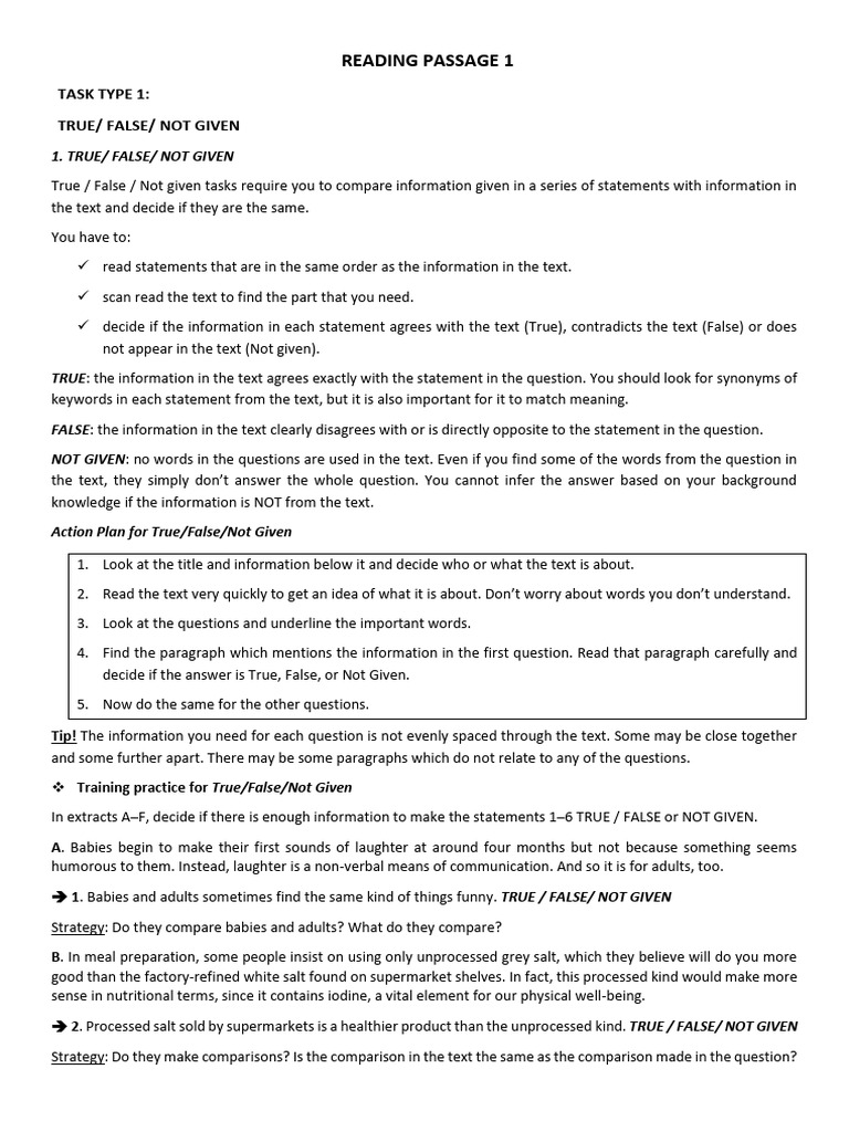 Reading Passage 1 | PDF