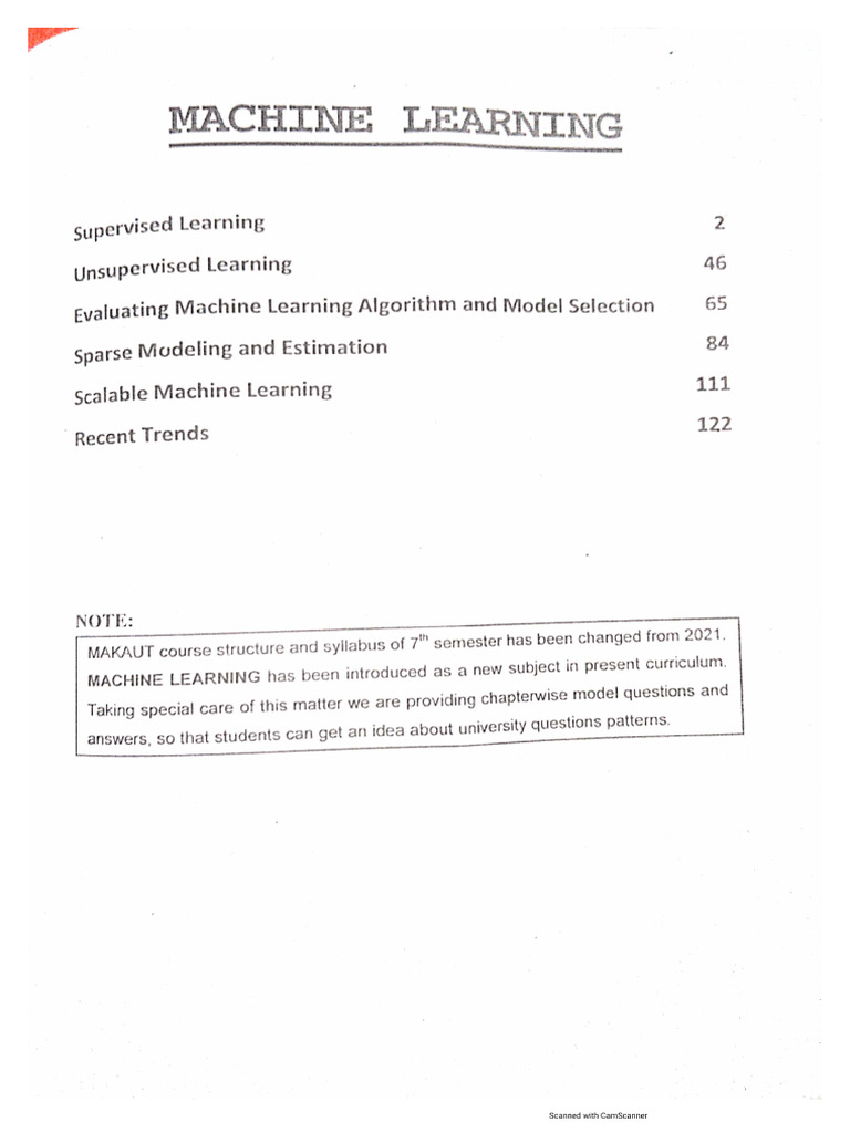 Machine Learning - PEC-CS701E | PDF