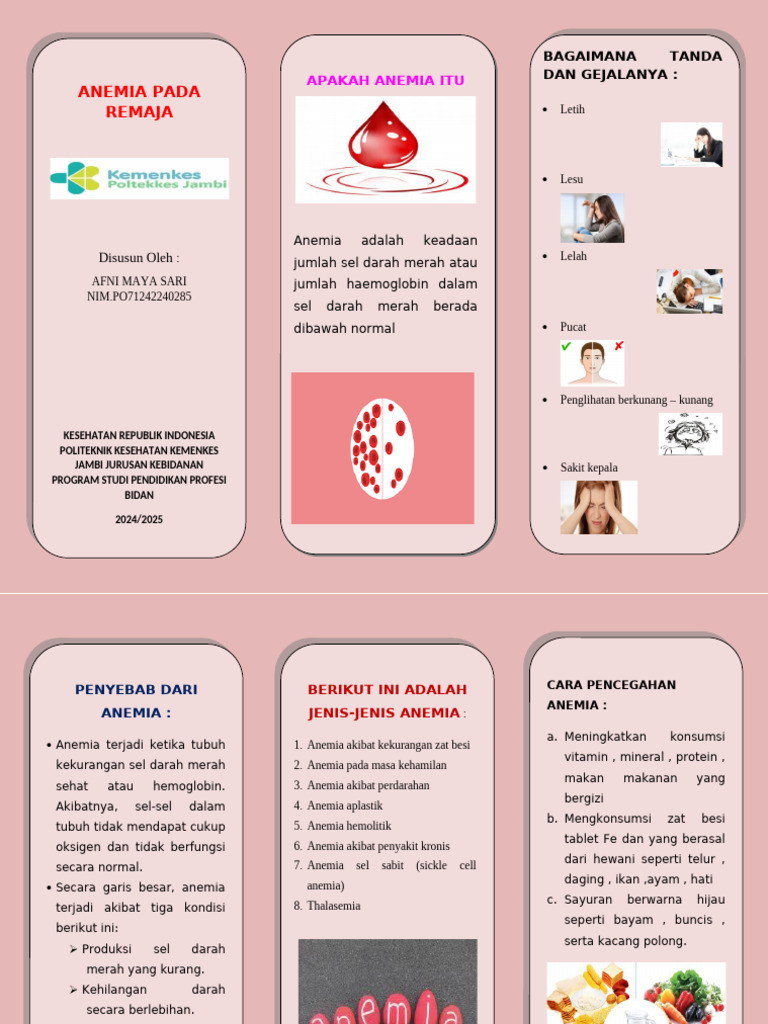 Leaflet Anemia Pada Remaja. | PDF