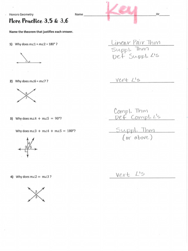 More Prac 3.5 & 3.6 KEY (24-25) | PDF
