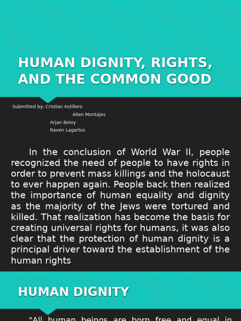 Human Dignity Rights and The Common | PDF