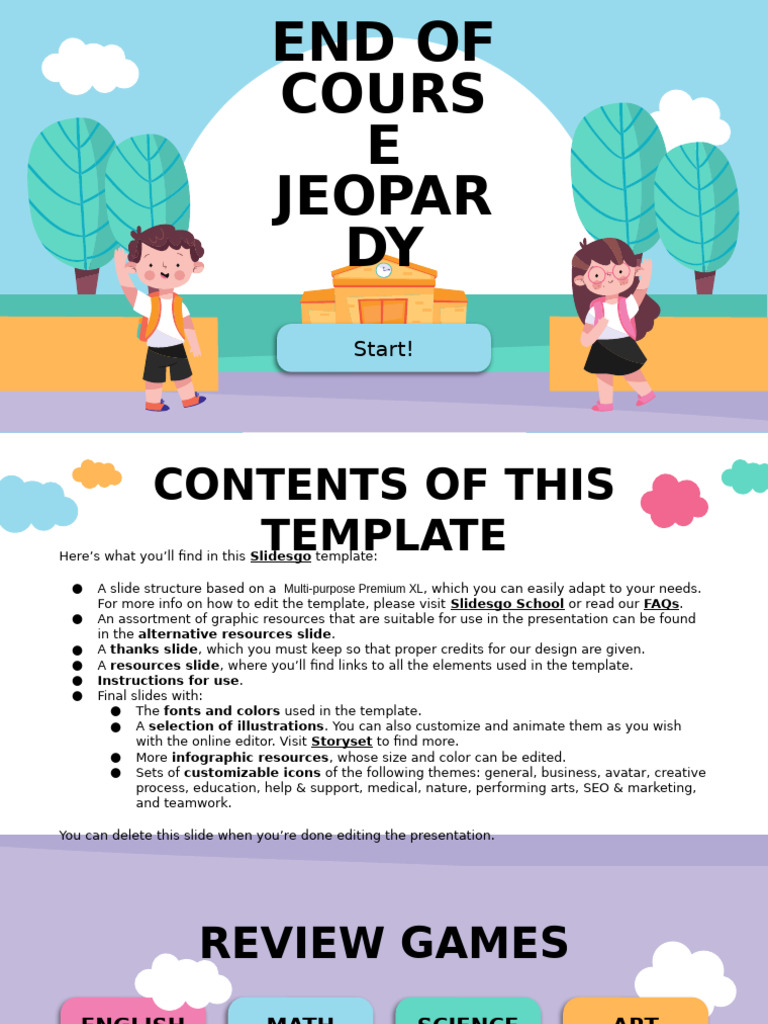 33 - End of Course Jeopardy | PDF