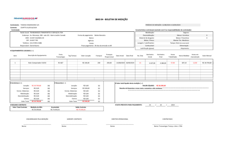BM04 - Tamasa - 21-08-24 A 20-09-24 Transamigos | PDF