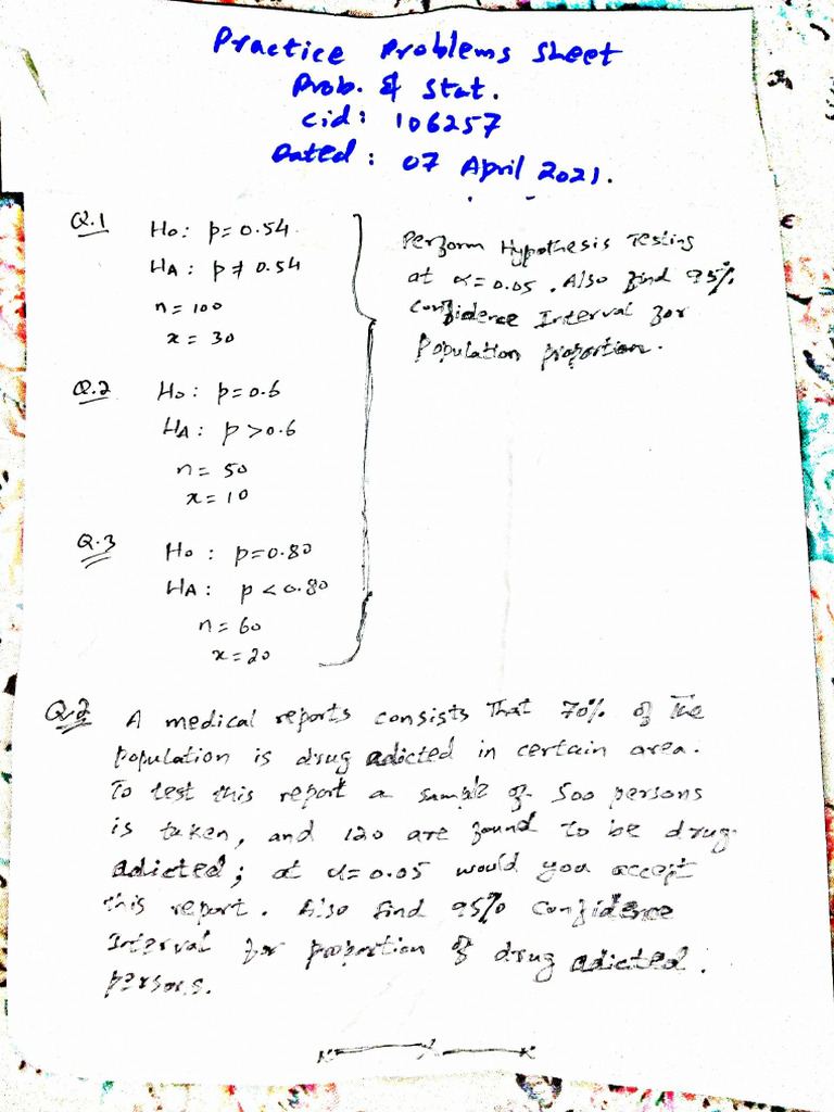 7 April Practice Prob | PDF