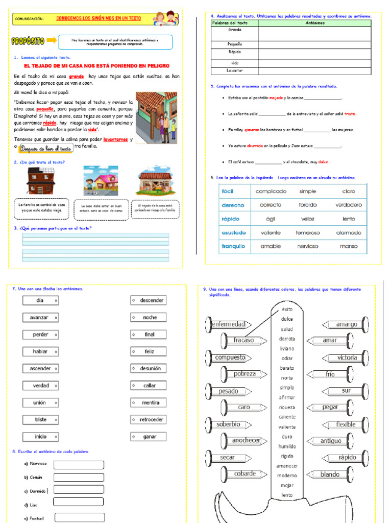 Ficha de Sinonimos | PDF
