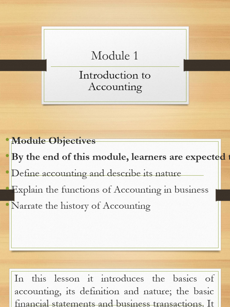 Introduction To Accounting | PDF