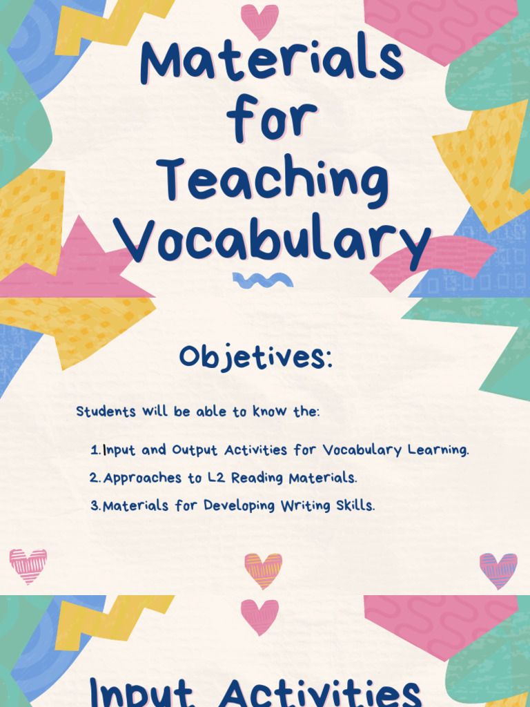 Materials For Teaching Vocabulary | PDF | Reading Comprehension ...