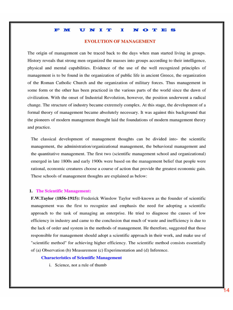 FOM Unit-I (Approaches Concept) | PDF