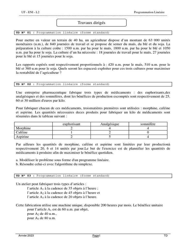 23 TD ProgLin | PDF