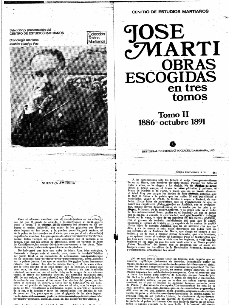 MARTÍ - Nuestra América | PDF