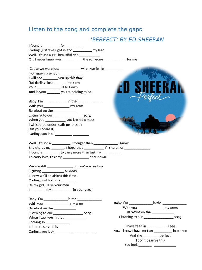 Perfect Ed Sheeran | PDF