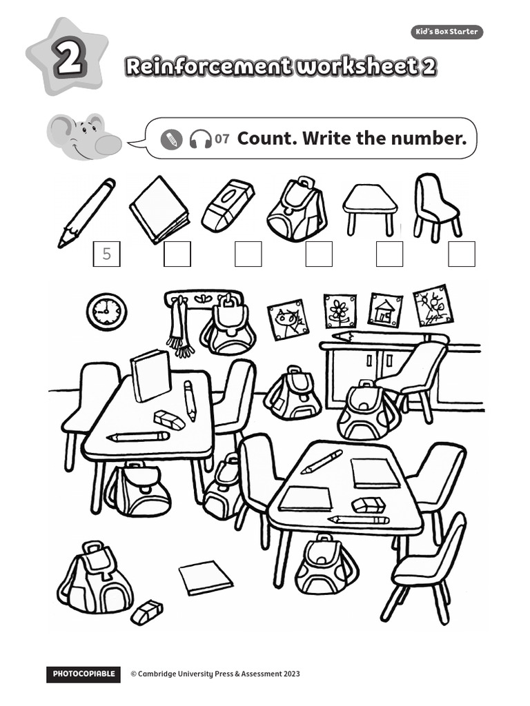 KidsBox Starter Unit2 Reinforcement Worksheet 2 | PDF