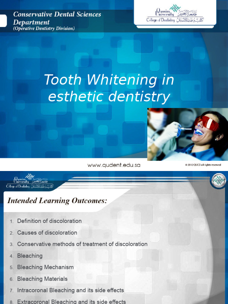 Tooth Whitening Elective - Tagged | PDF