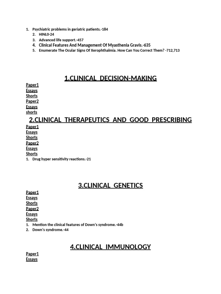 General Medicine Chapter Wise | PDF