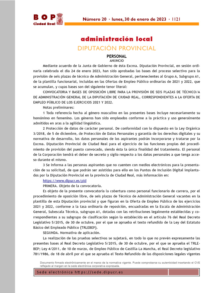 Anuncio BOP 14 | PDF