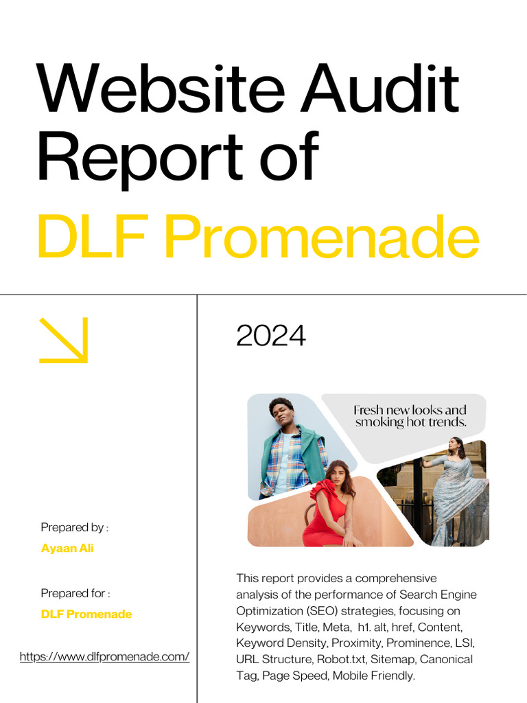 Black and Yellow Bold SEO Performance Cover Page Report | PDF ...